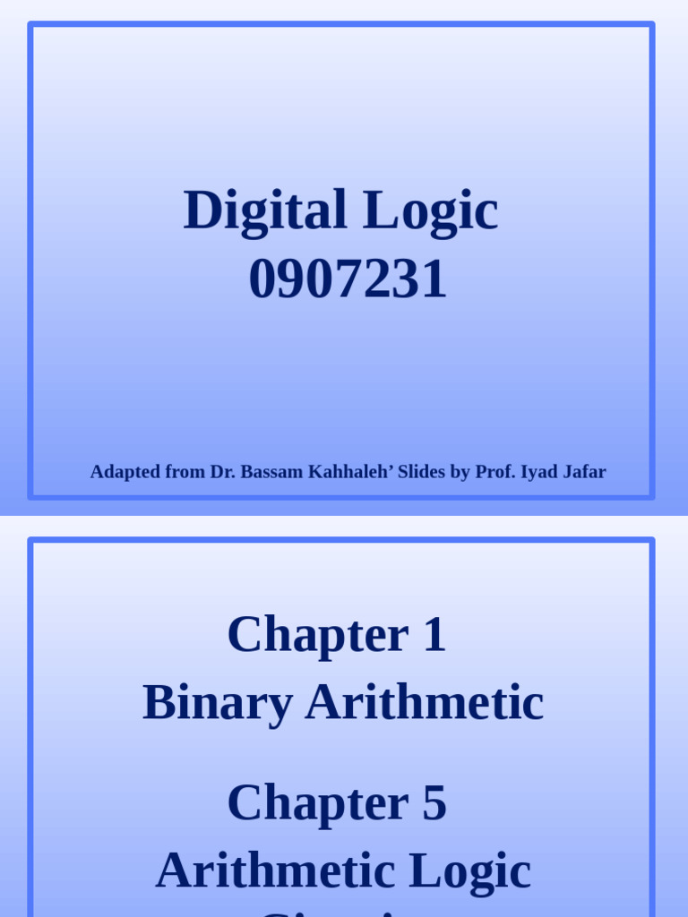 06 - Chapter - 1&5 - Arithmetic - Logic - UJ | PDF | Subtraction | Mathematics