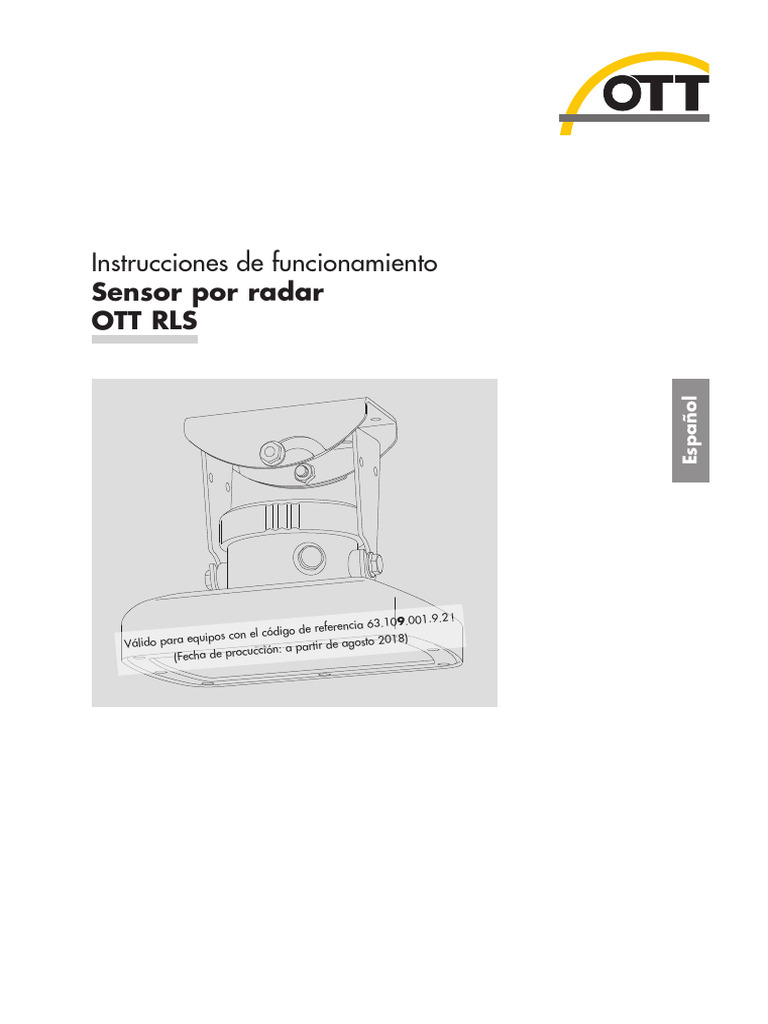 Instrucciones para Sensor Radar OTT RLS | PDF | Resistencia Eléctrica y ...