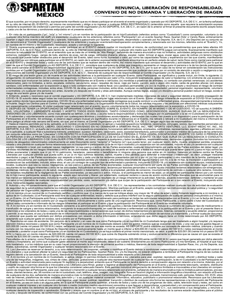 Exoneracion Spartan | PDF | Daños y perjuicios | Televisión