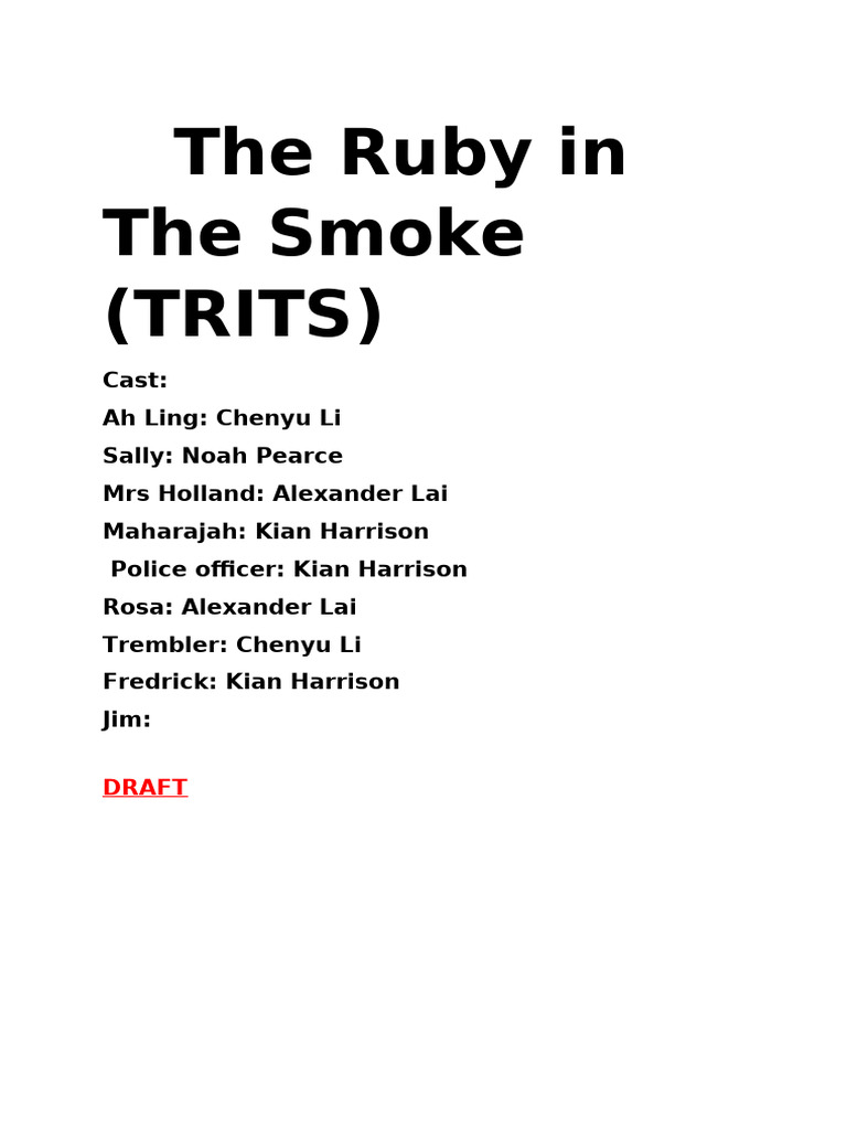 The Ruby in the Smoke | PDF