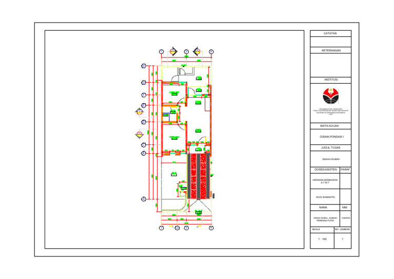 Denah Cluster Disain Pondasi I | PDF