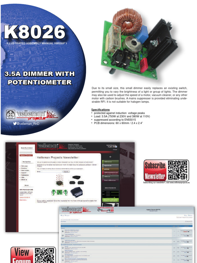 Illustrated Assembly Manual k8026 | PDF | Soldering | Printed Circuit Board