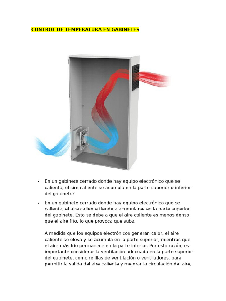 Control De Temperatura En Gabinetes Pdf