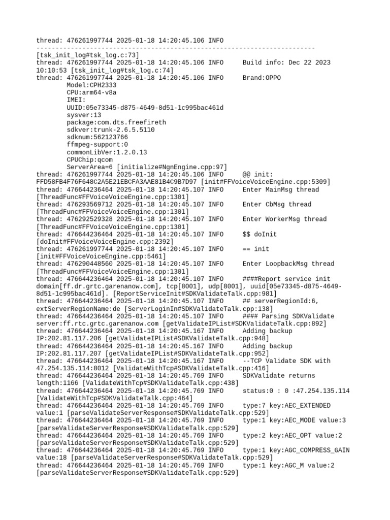 ffrtc_log | PDF | Port (Computer Networking) | Networking Standards
