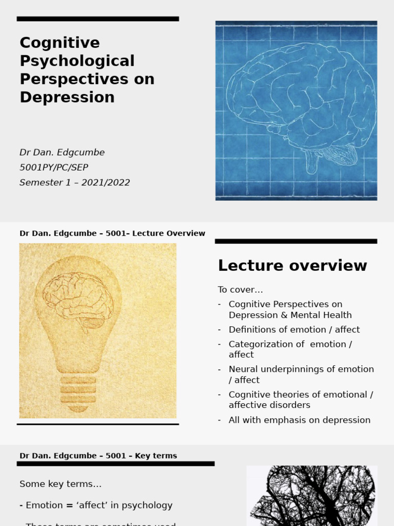 5001 Week 2 Cognitive Approaches To Depression | PDF | Emotions ...