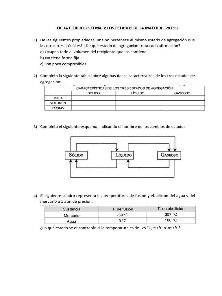 Los Estados de La Materia | PDF