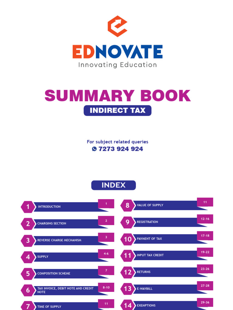 IDT Summary Book Inter CA 2 Colour 230207 232056 | PDF | Taxes | Excise