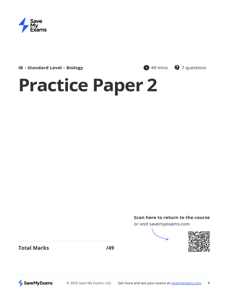 Practice Paper 2 Set1 | PDF | Karyotype | Polymerase Chain Reaction