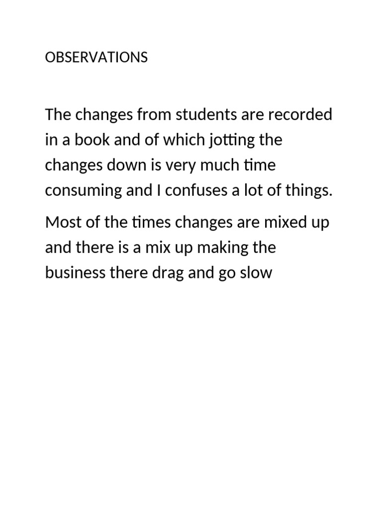 Observations Pdf