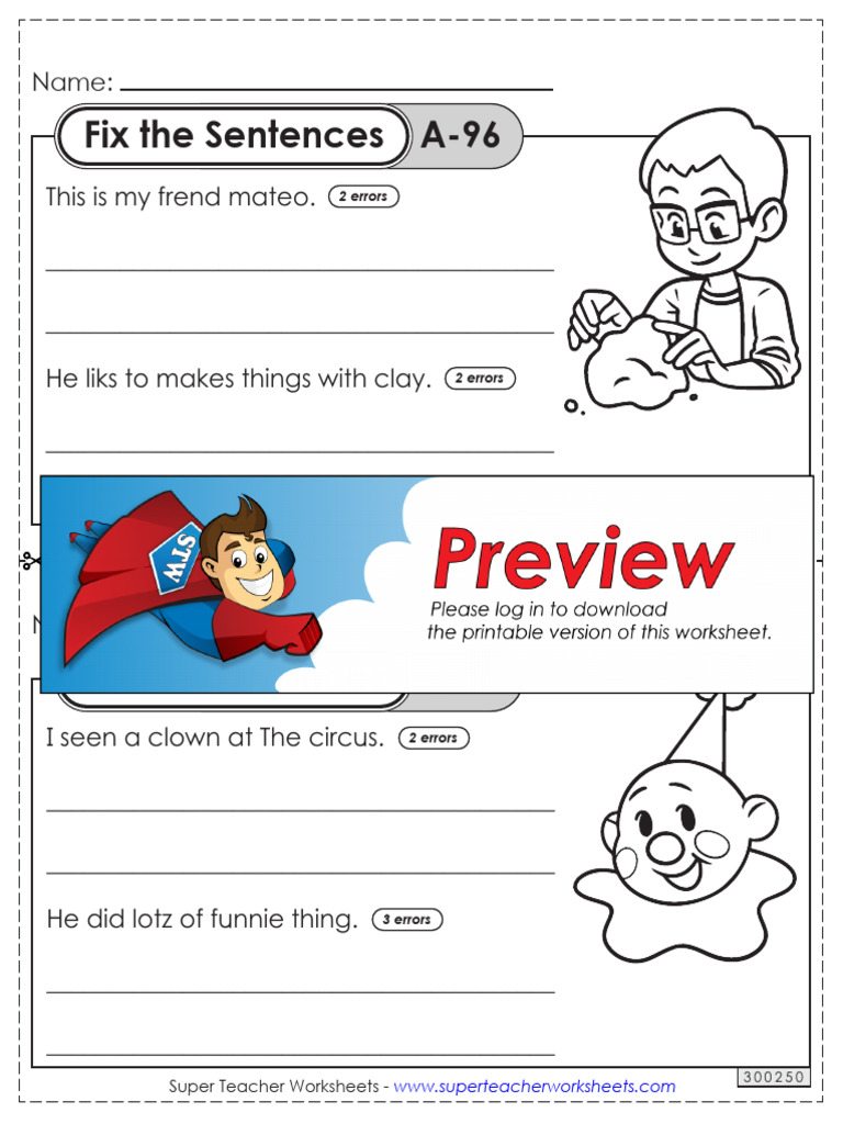 Fix The Sentences A 96 100 | PDF
