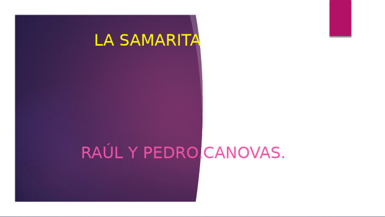 La Samarita: Raúl y Pedro Canovas | PDF