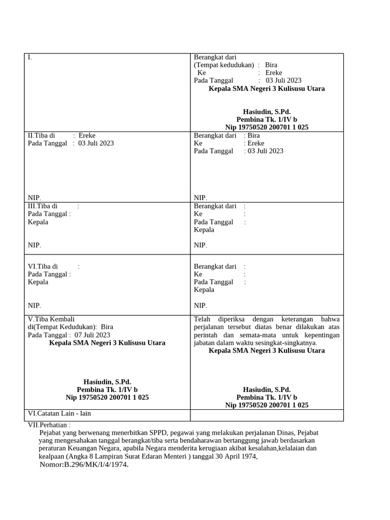 SPPD Belakang - 1 | PDF