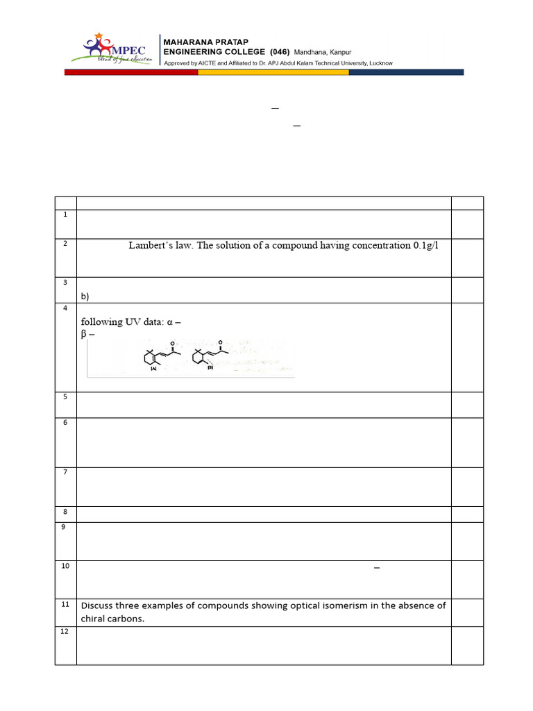 Assignment 2 Odd Sem | PDF | Molecules | Infrared Spectroscopy