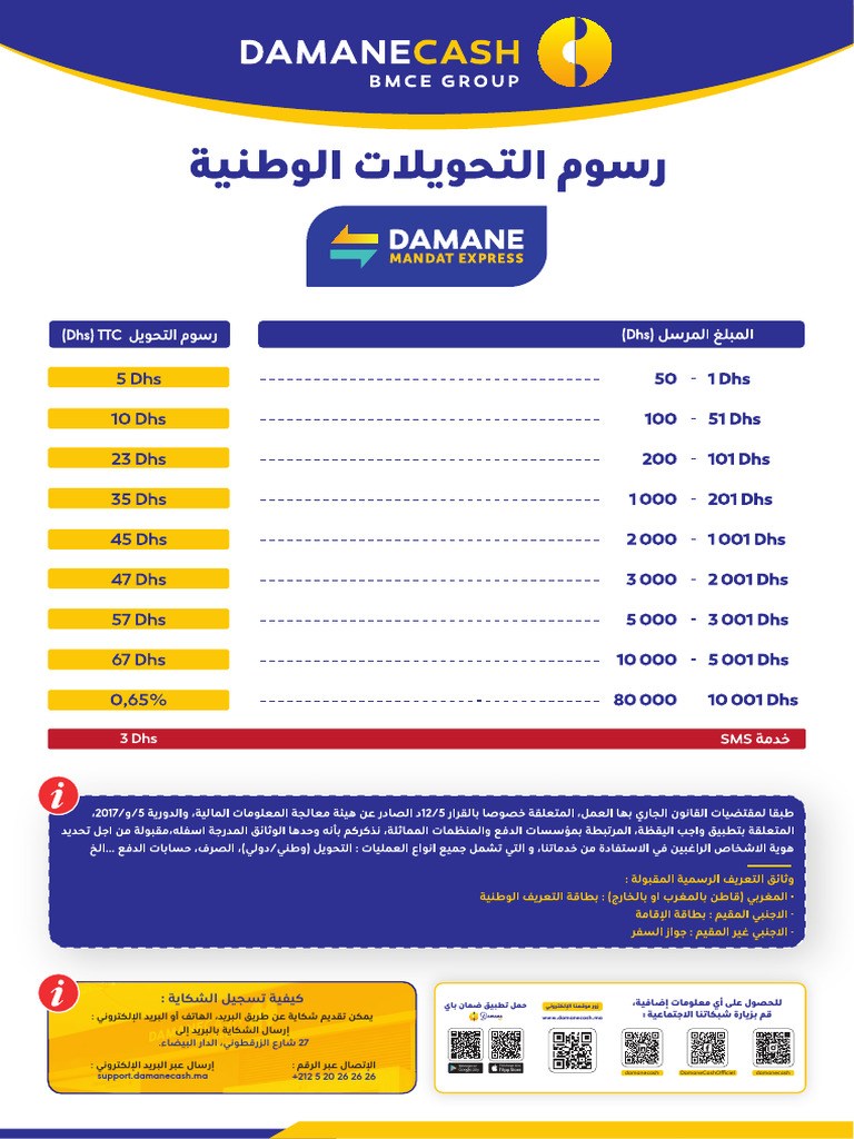 Tarifaire DAMANE Mandat Express (2) - 241129 - 174519 | PDF