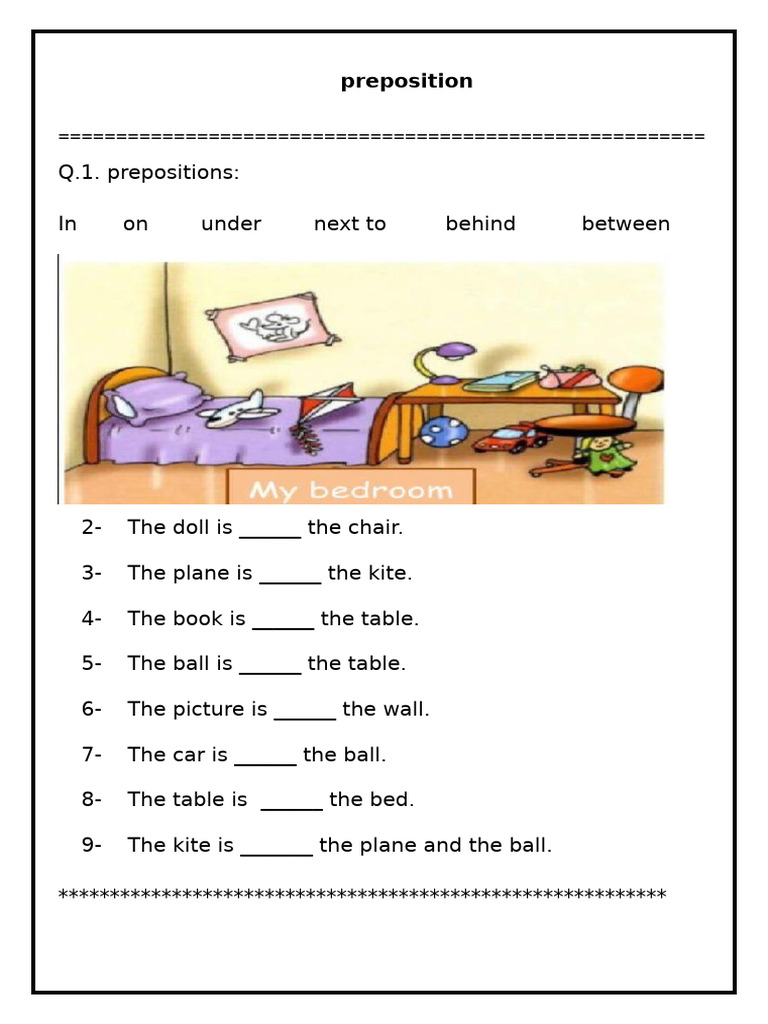 Preposition Exercises for Beginners | PDF