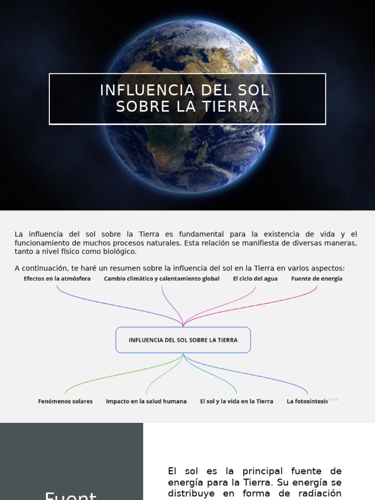 Influencia del Sol en la Tierra | PDF | Tierra | Dom