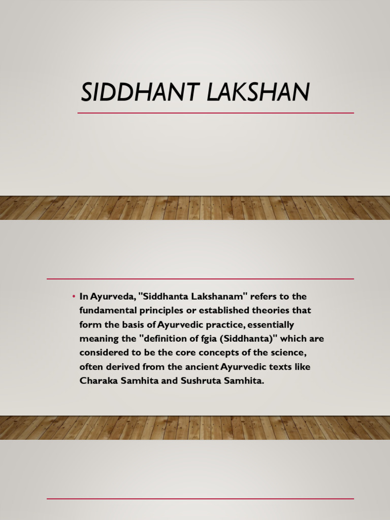 Siddhant Lakshan | PDF