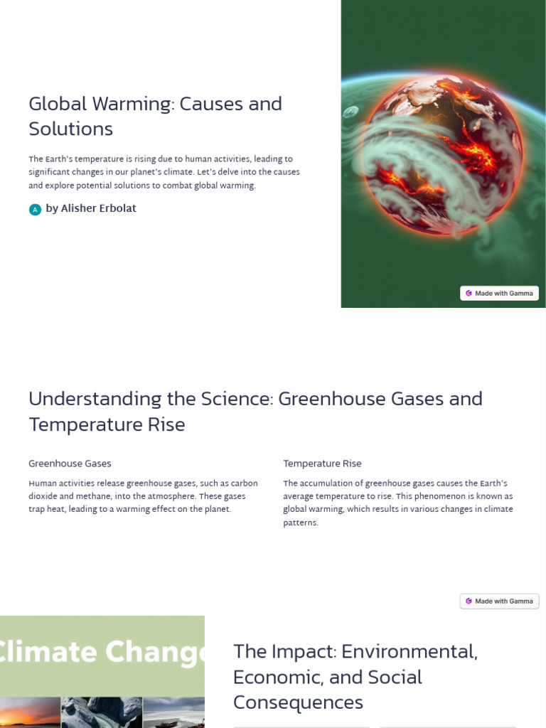 Global Warming: Causes and Solutions | PDF
