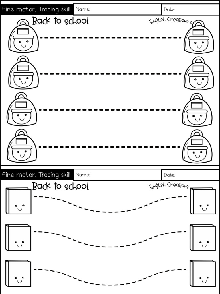 FIne Motor Tracing Skill Book. | PDF