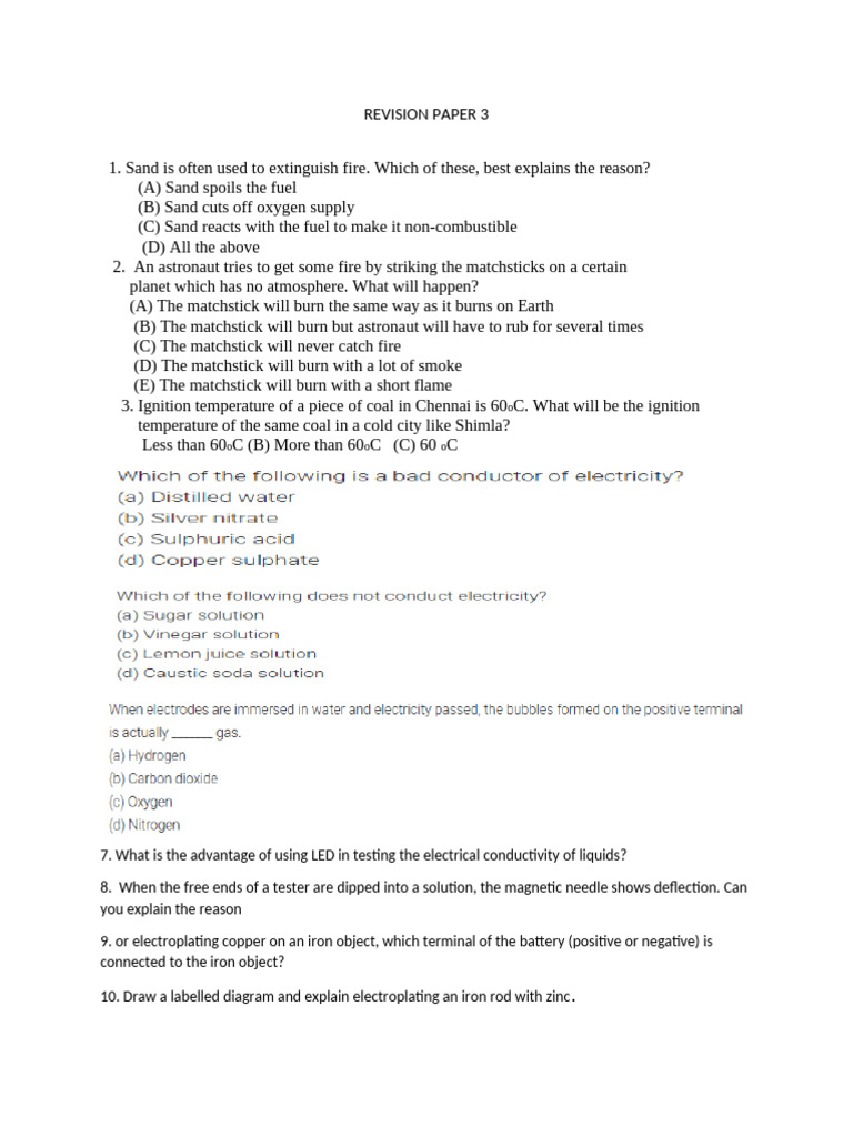 CHEMICAL EFFECTS OF CURRENT & MCQ | PDF