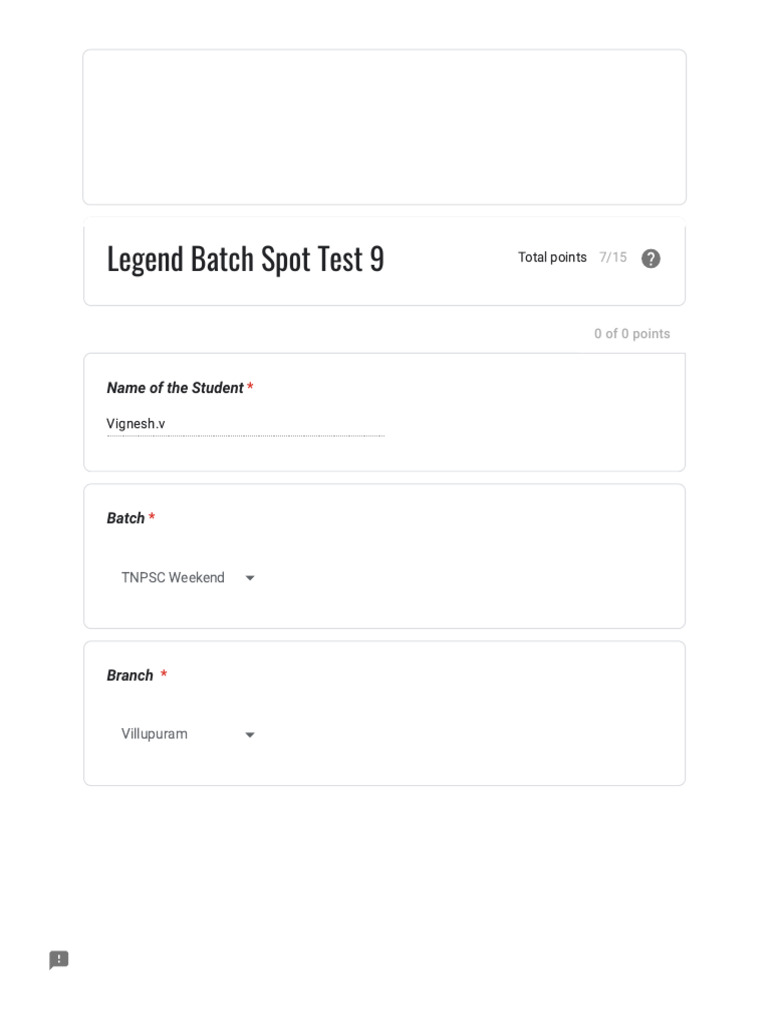 Legend Batch Spot Test 9 | PDF