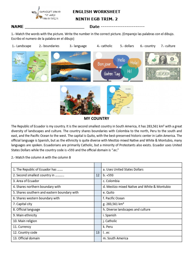English Worksheet | PDF