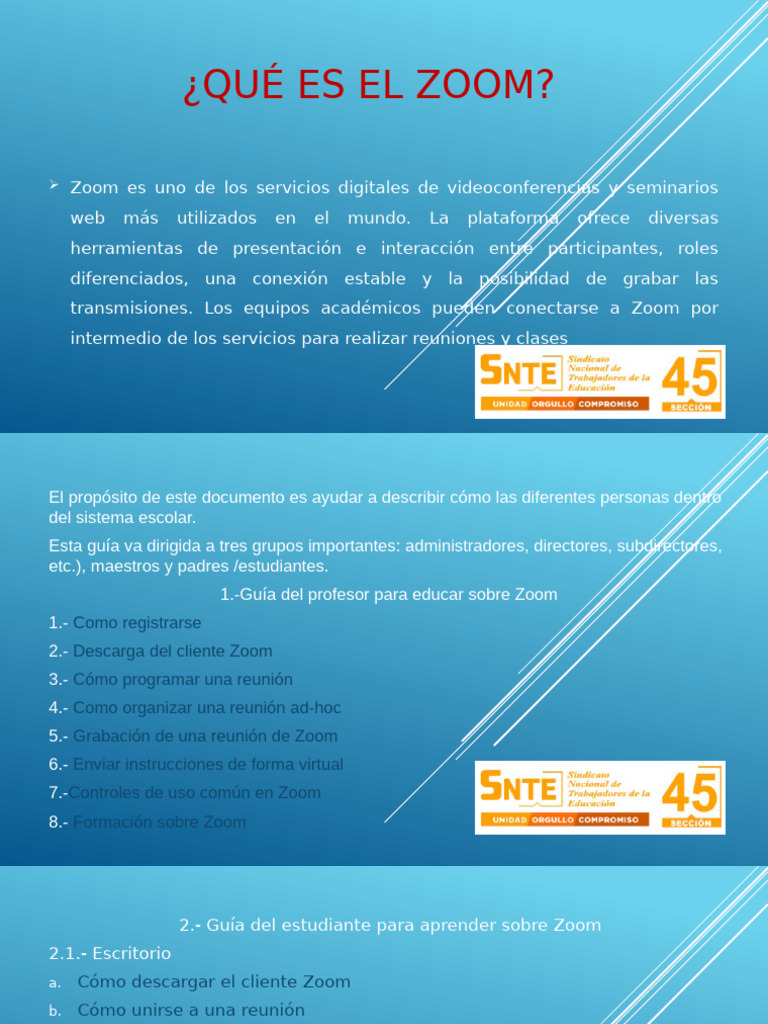 Guía Completa para Usar Zoom en Educación | PDF | Informática | Software