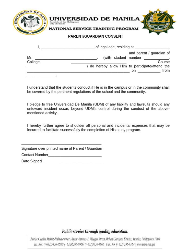 Parent/Guardian Consent | PDF
