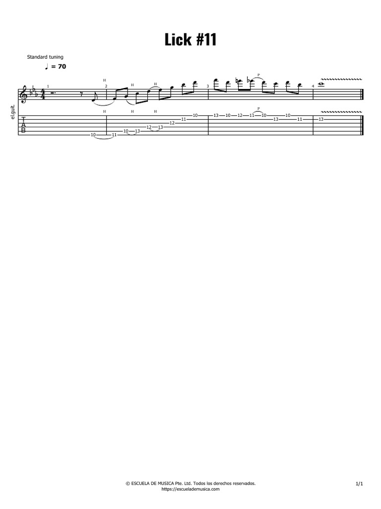 Lick #11 Jazz - Tabs | PDF