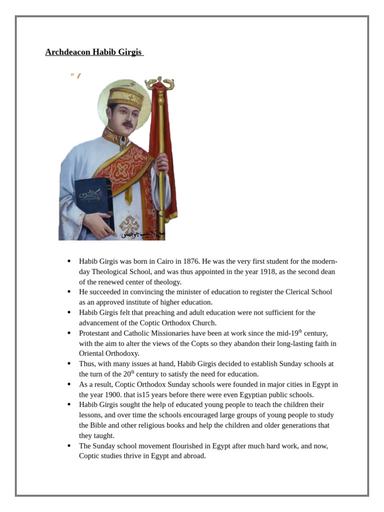 Archdeacon Habib Girgis | PDF | Abrahamic Religions | Christian ...