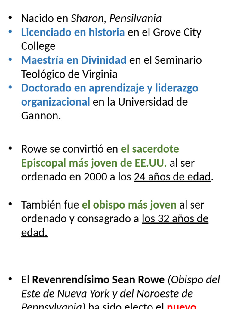 Sean Rowe Nuevo Primado | PDF