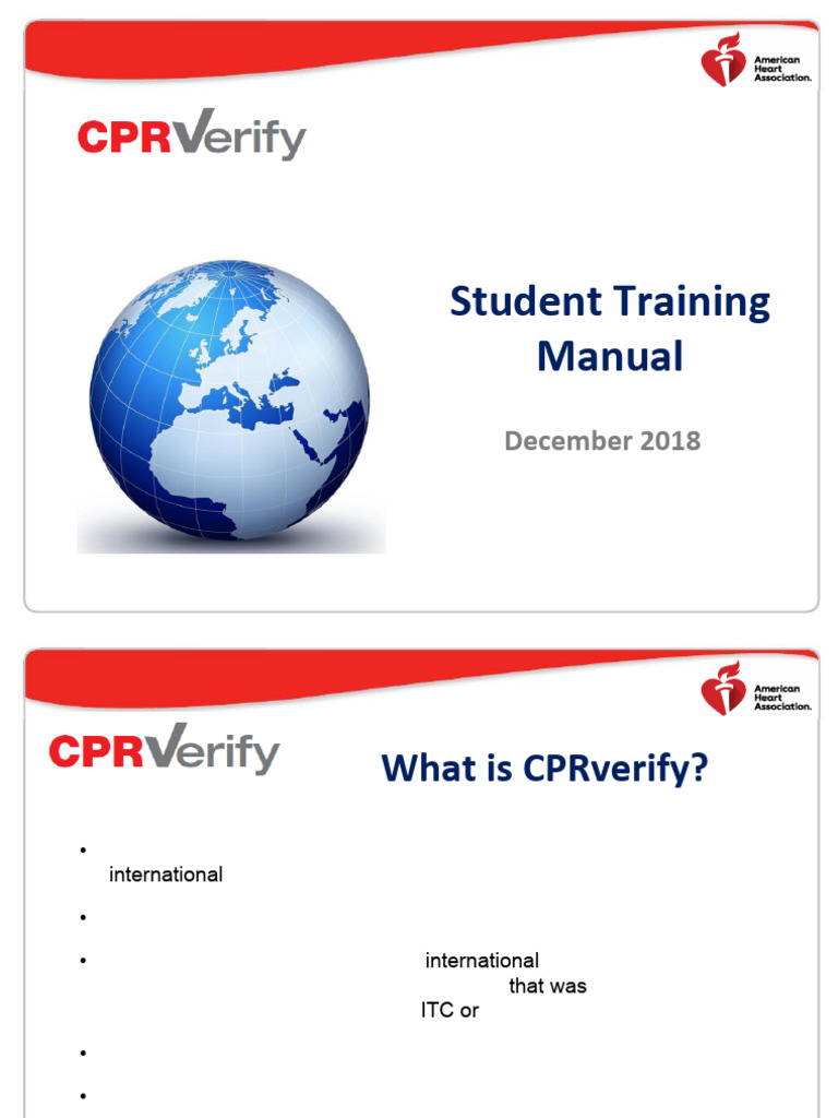 CPRverify Student Training Guide | PDF | Computing | Cyberspace