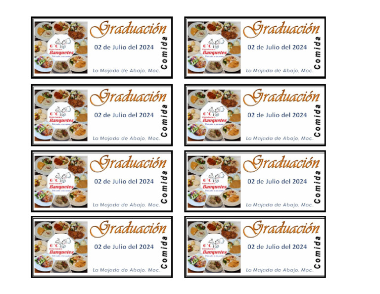 Boletos de Comida para Imprimir | PDF