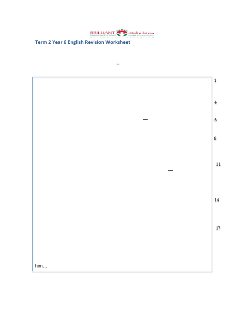 Year 6 English Revision: Reading Skills | PDF | Ellipsis | Deep Sea