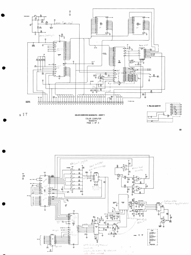 Color Computer 1 Schematic (Tandy) | PDF