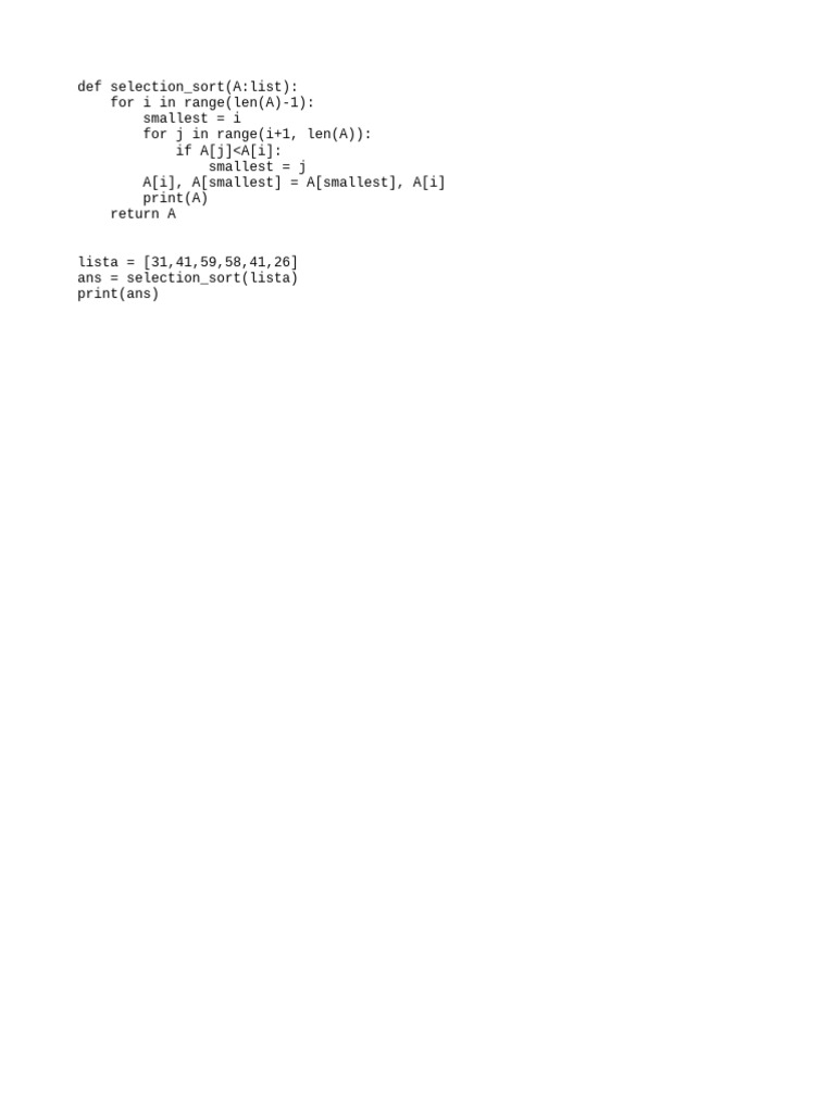 Selection Sort | PDF