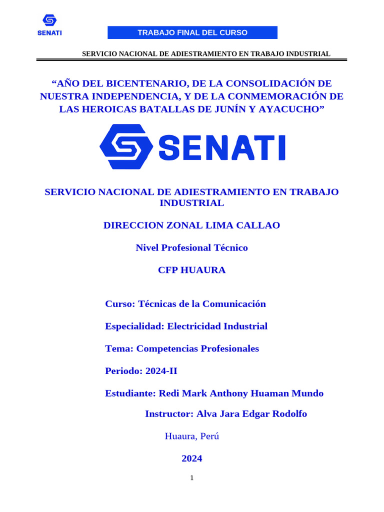 Entregable N°2-Redi Mark Anthony Huaman Mundo | PDF | Comunicación ...