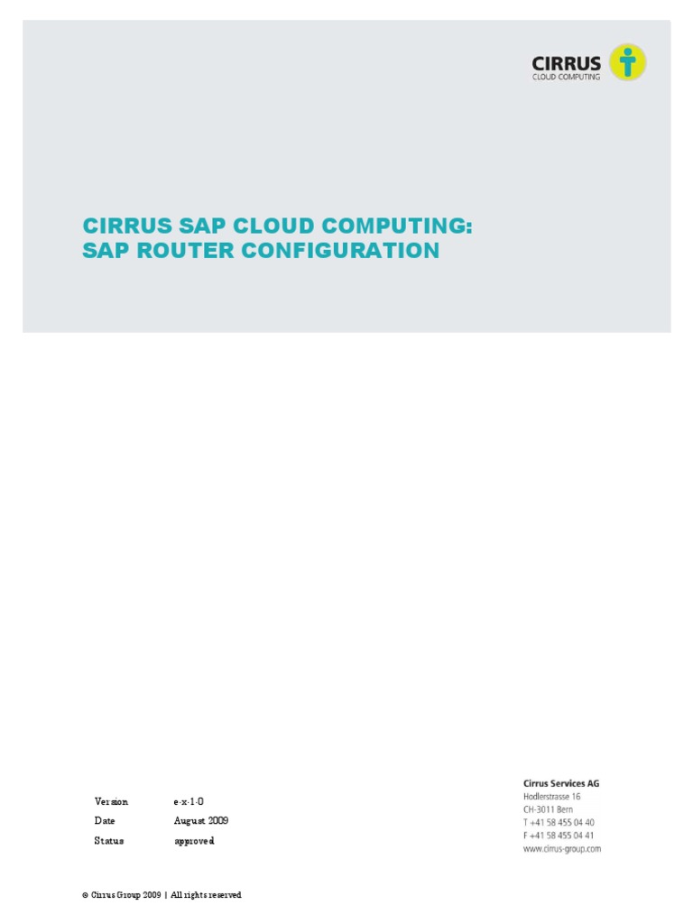 Saprouter Configuration Pdf Port Computer Networking Ip Address