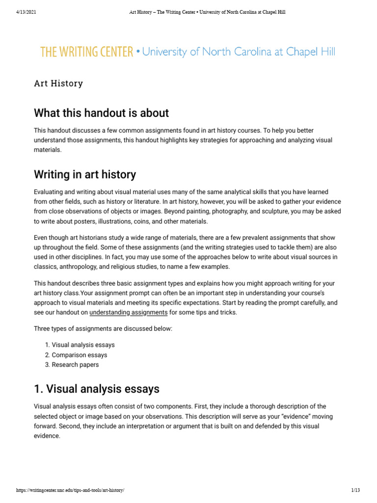 UNC Guide To Formal Analysis | PDF | Composition (Visual Arts) | Essays