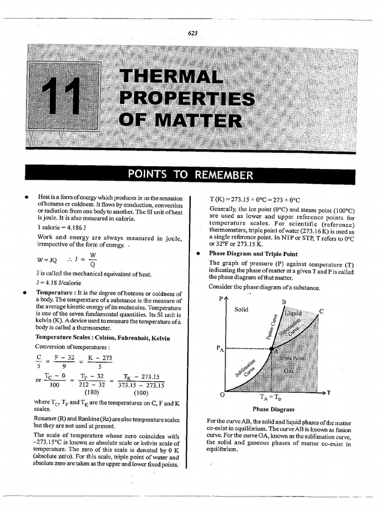 Marvel Thermal Properties & Matter | PDF