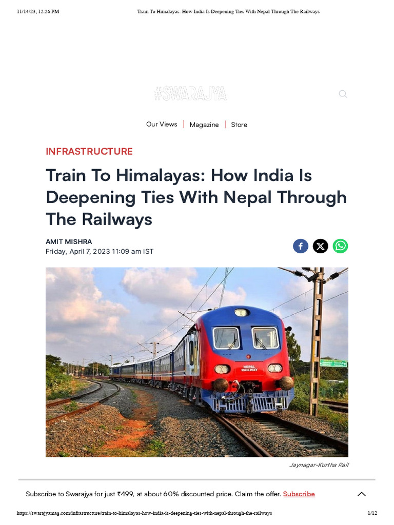 Train To Himalayas_ How India Is Deepening Ties With Nepal Through The ...