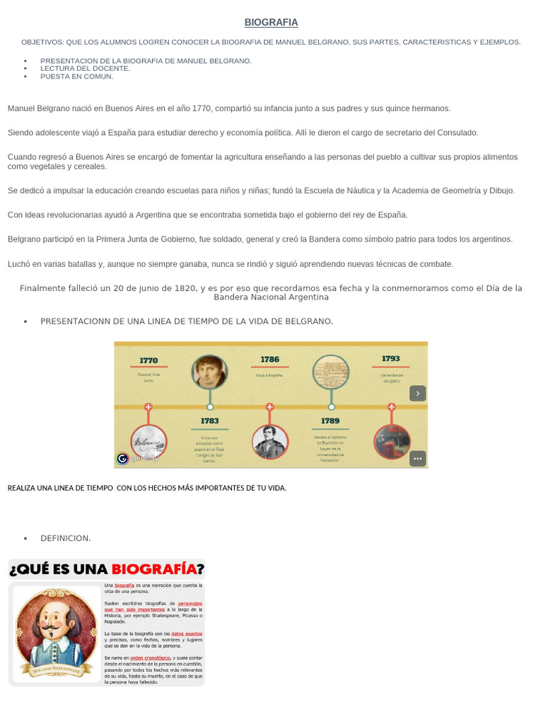 Biografia y Autobiografia 4 | PDF