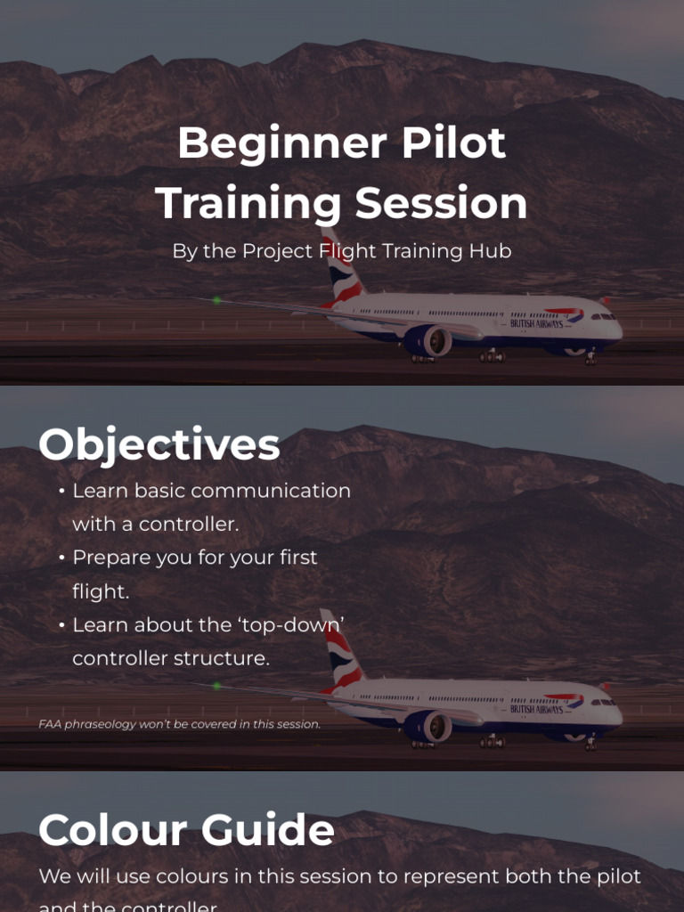 Beginner Pilot Training Session | PDF | Airport | Transport
