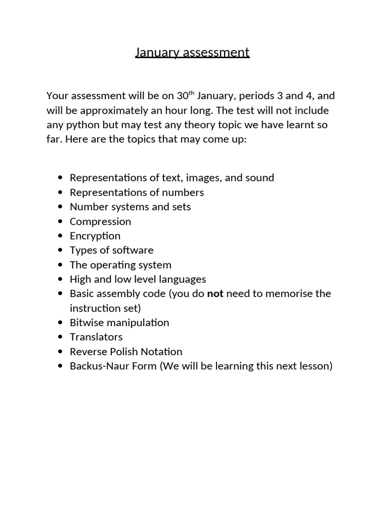 # January Topic List # | PDF