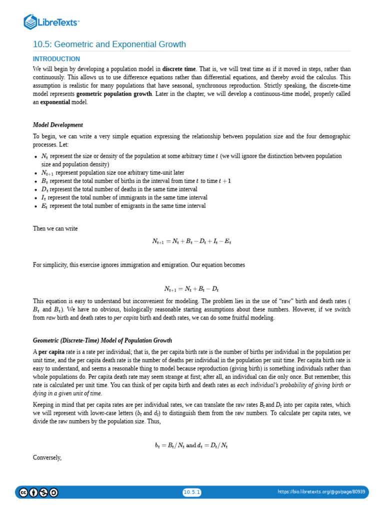 Geometric Growth Model Explained | PDF | Logarithm | Equations
