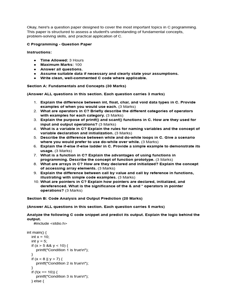 Most Important Topics In C Programming Pdf Pointer Computer Programming Parameter