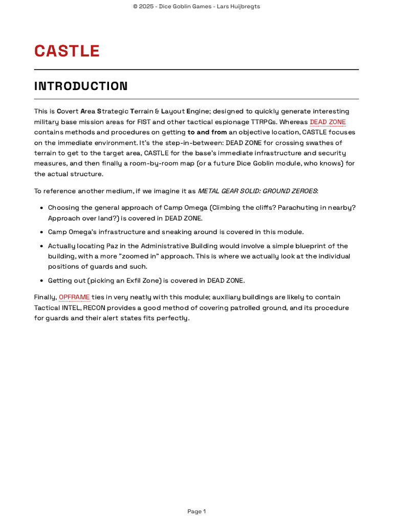 CASTLE | PDF | Military Intelligence