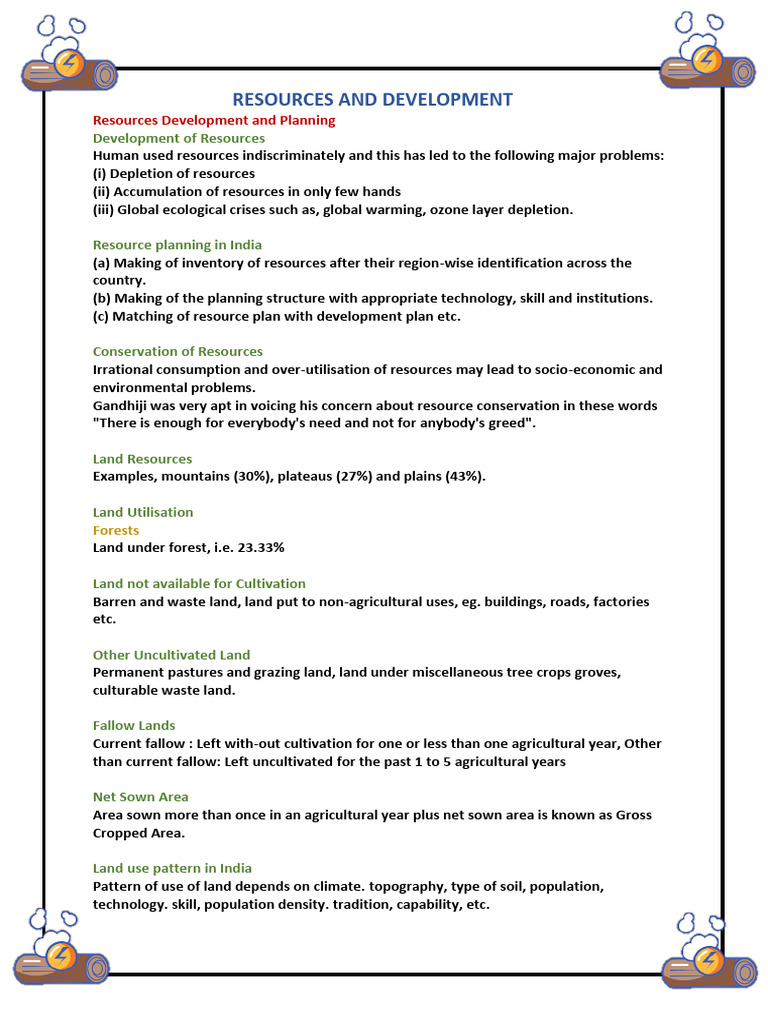 Resource Management and Conservation Issues | PDF