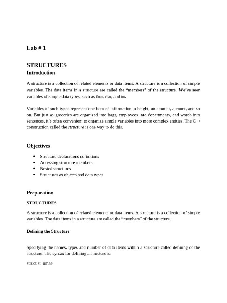 C++ Structures and Overloading | PDF | Computer Science | Programming ...