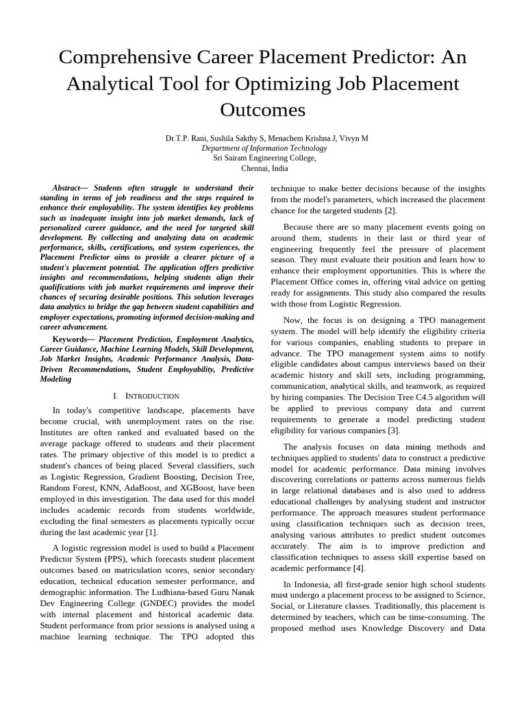 SEC - Accepted Student List - ZOHO | PDF | Machine Learning | Prediction